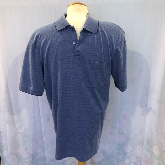 Haggar | Shirts | Mens Vintage Blue Polo | Poshmark